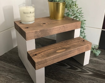 Small Wooden 2 Tier Hop up Stool Childs Naughty Step Plant Stand - Etsy UK