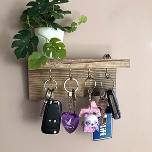 Wall Mounted Key Organiser, Car Key Tidy With Display Shelf, Handmade ...
