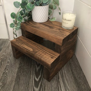 Small Wooden 2 Tier Hop up Stool Childs Naughty Step Plant Stand - Etsy UK
