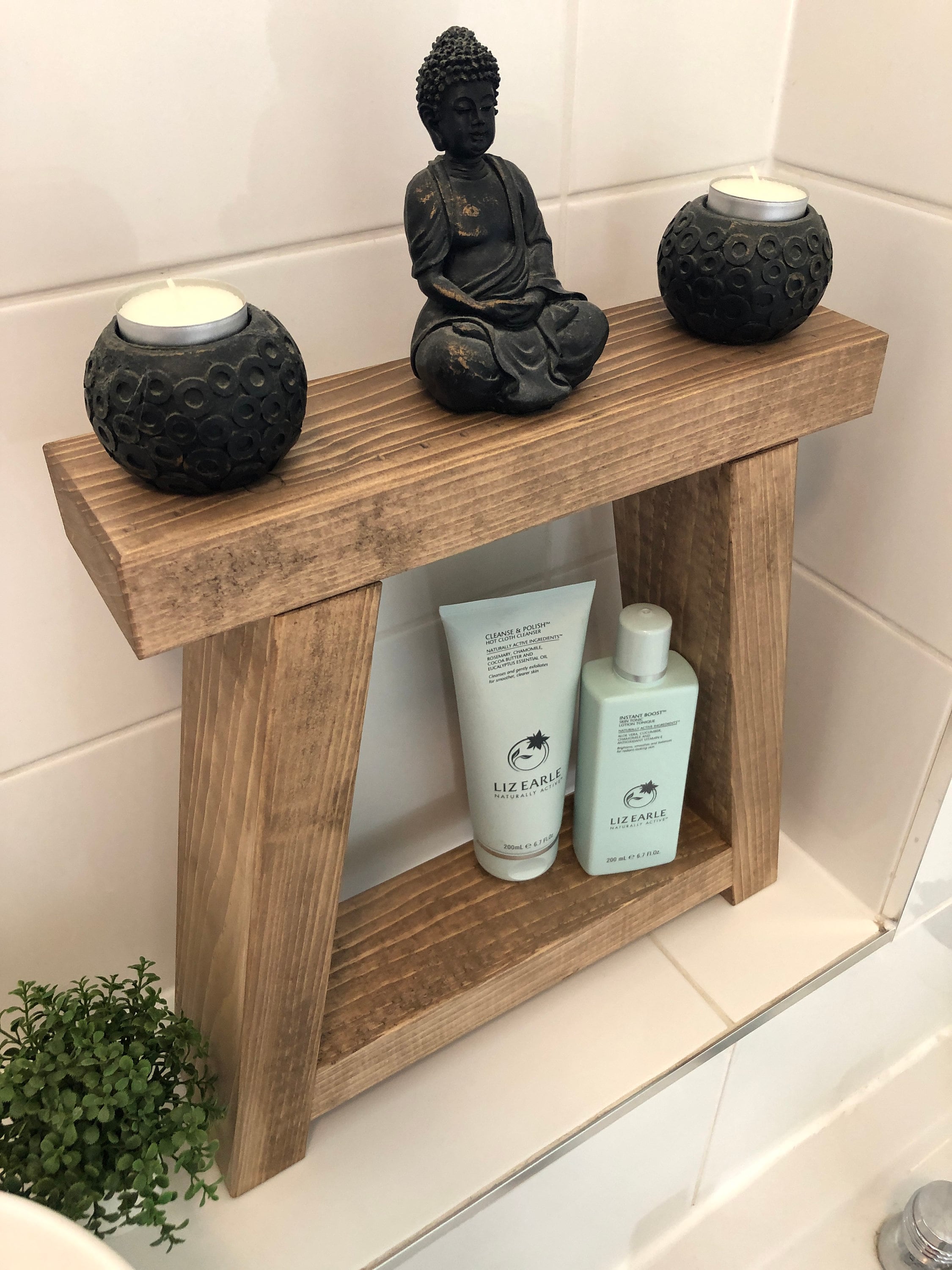 Medium Rustic Wooden Storage Stand Display Shelf Storage - Etsy UK