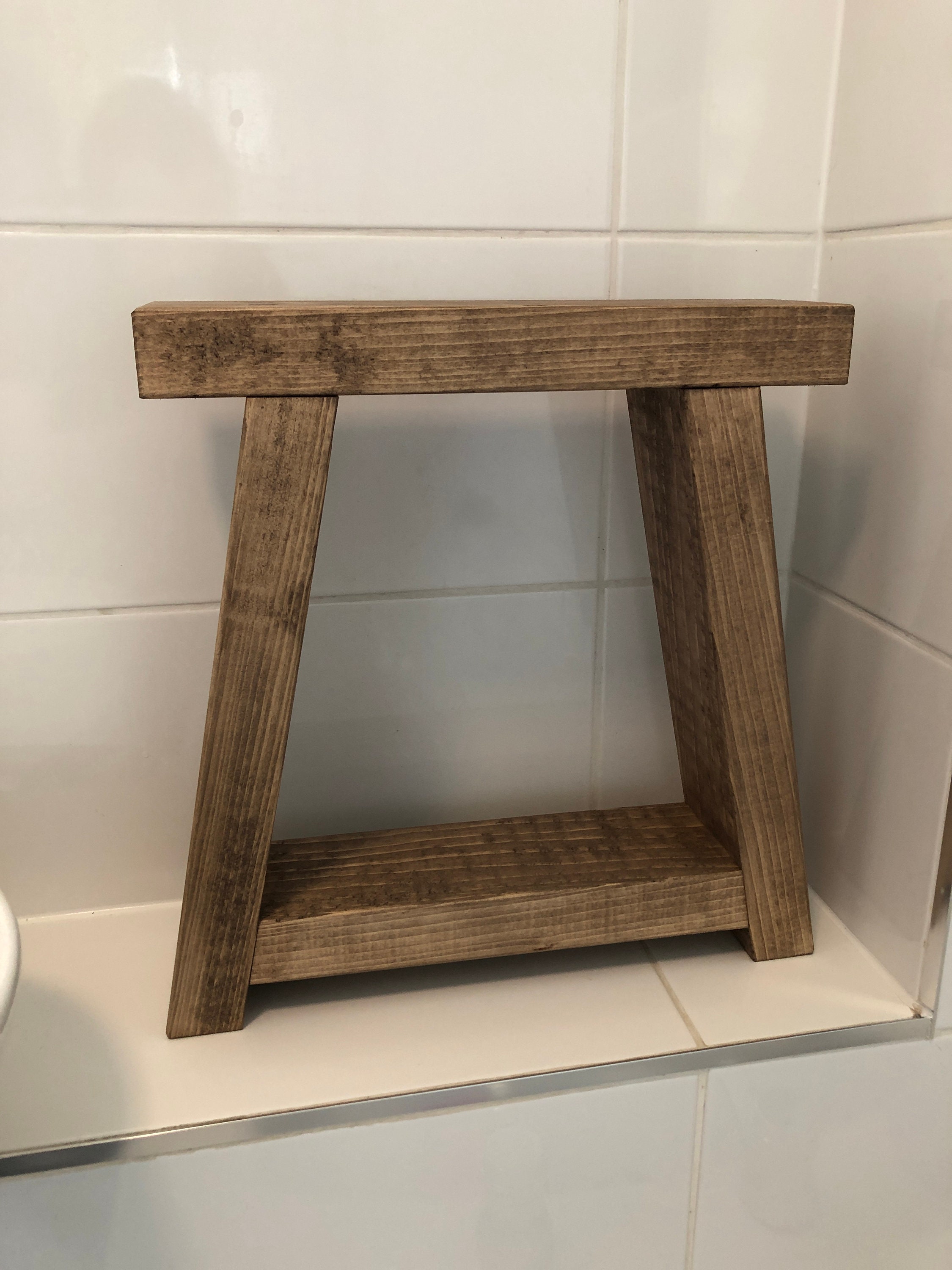 Medium Rustic Wooden Storage Stand Display Shelf Storage - Etsy UK