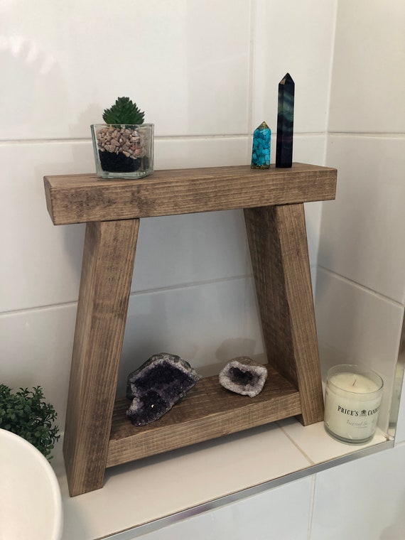 Medium Rustic Wooden Storage Stand Display Shelf Storage - Etsy UK