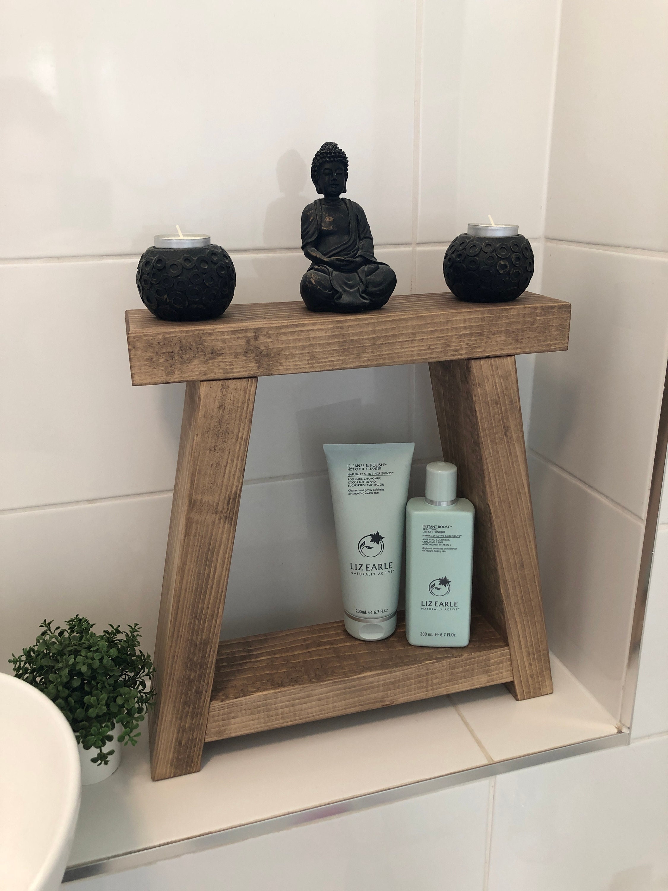 Medium Rustic Wooden Storage Stand Display Shelf Storage - Etsy UK