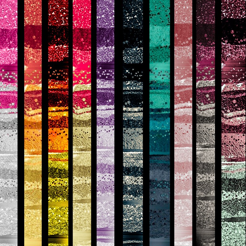 Ombre Glitter Digital Paper , Ombre Digital Paper, Rainbow Ombre ...