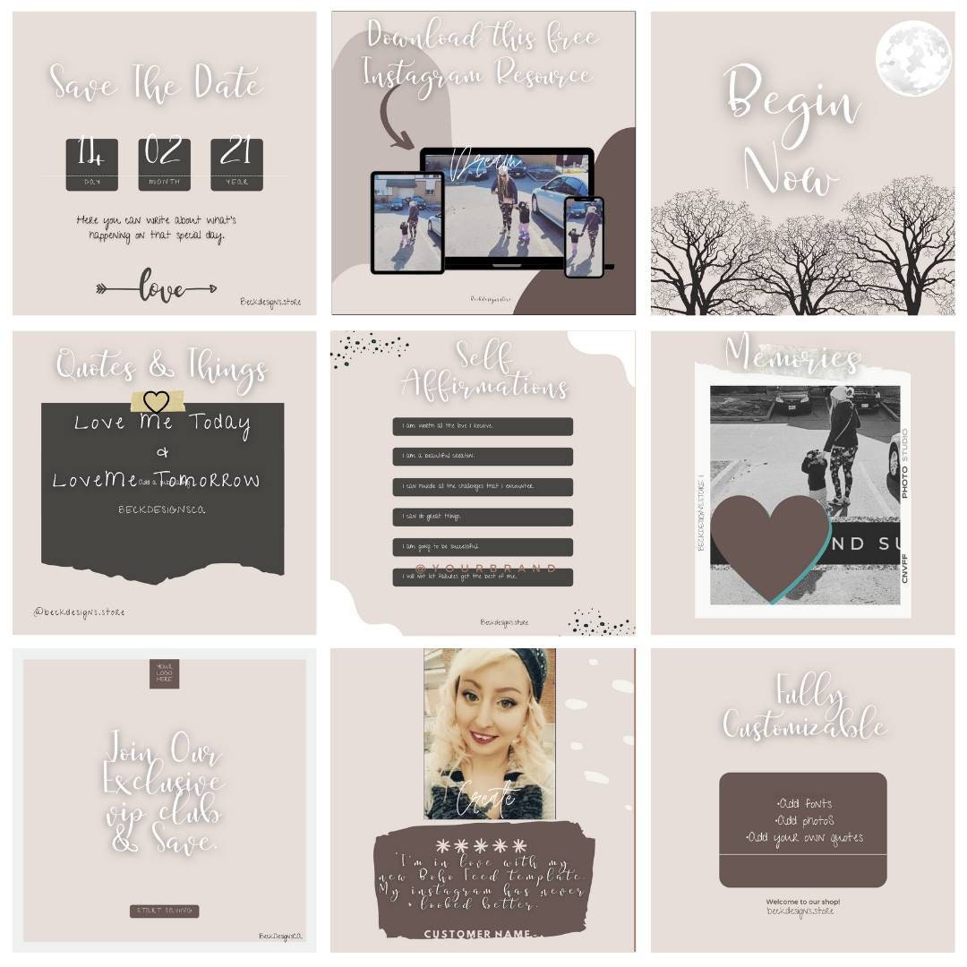 10+ Editable Instagram Posts for Social Media Influencers, Digital ...