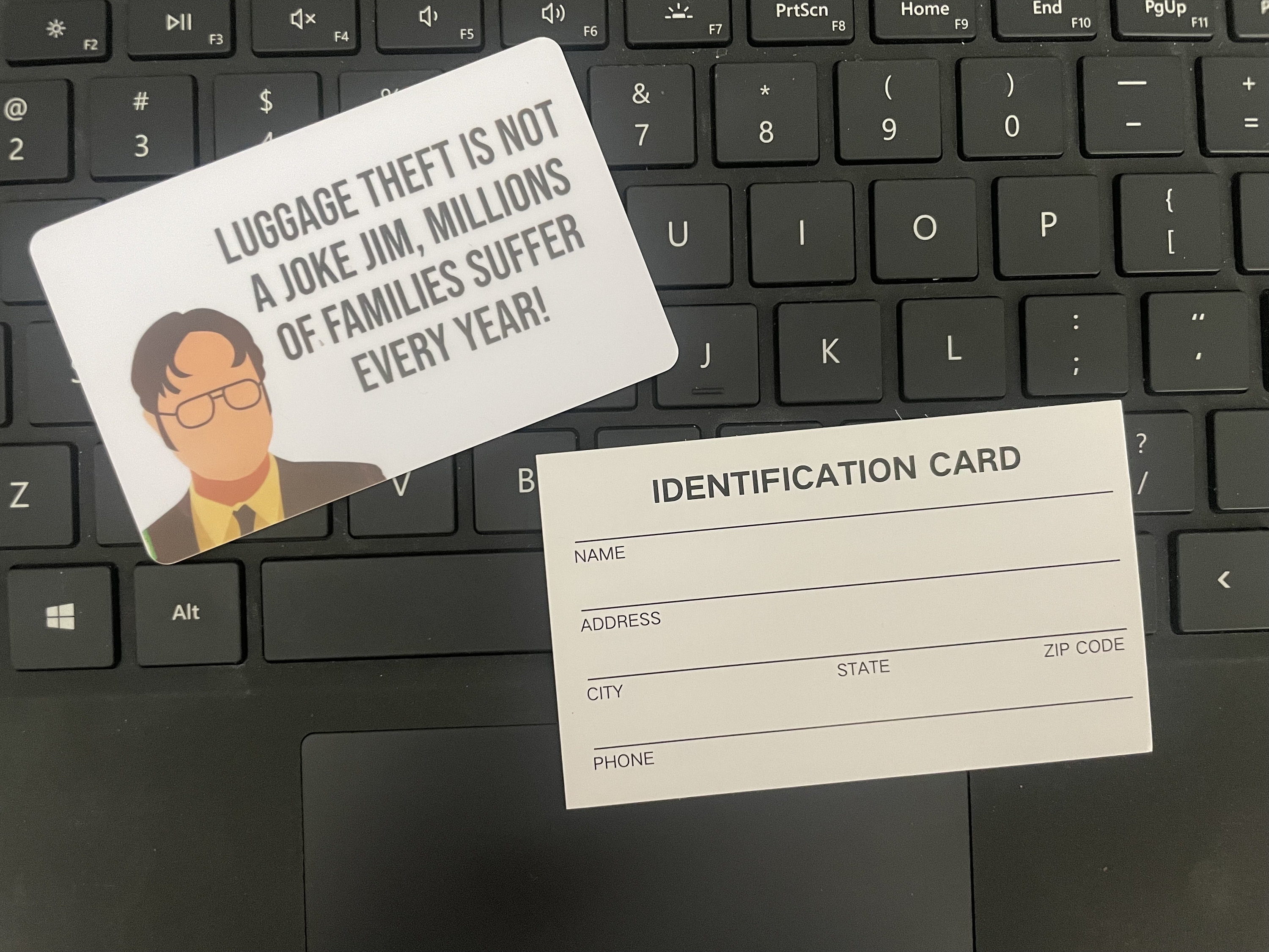 Dwight Schrute Luggage Tag | the Office Luggage Tag | Dwight Schrute ...