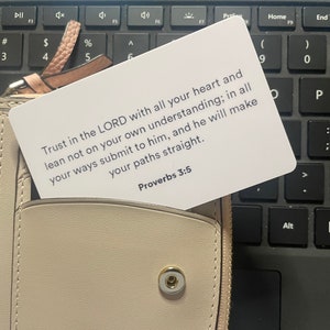 Favorite Bible Verse | Bible Verse Card | Scipture | Wallet Size Bible ...