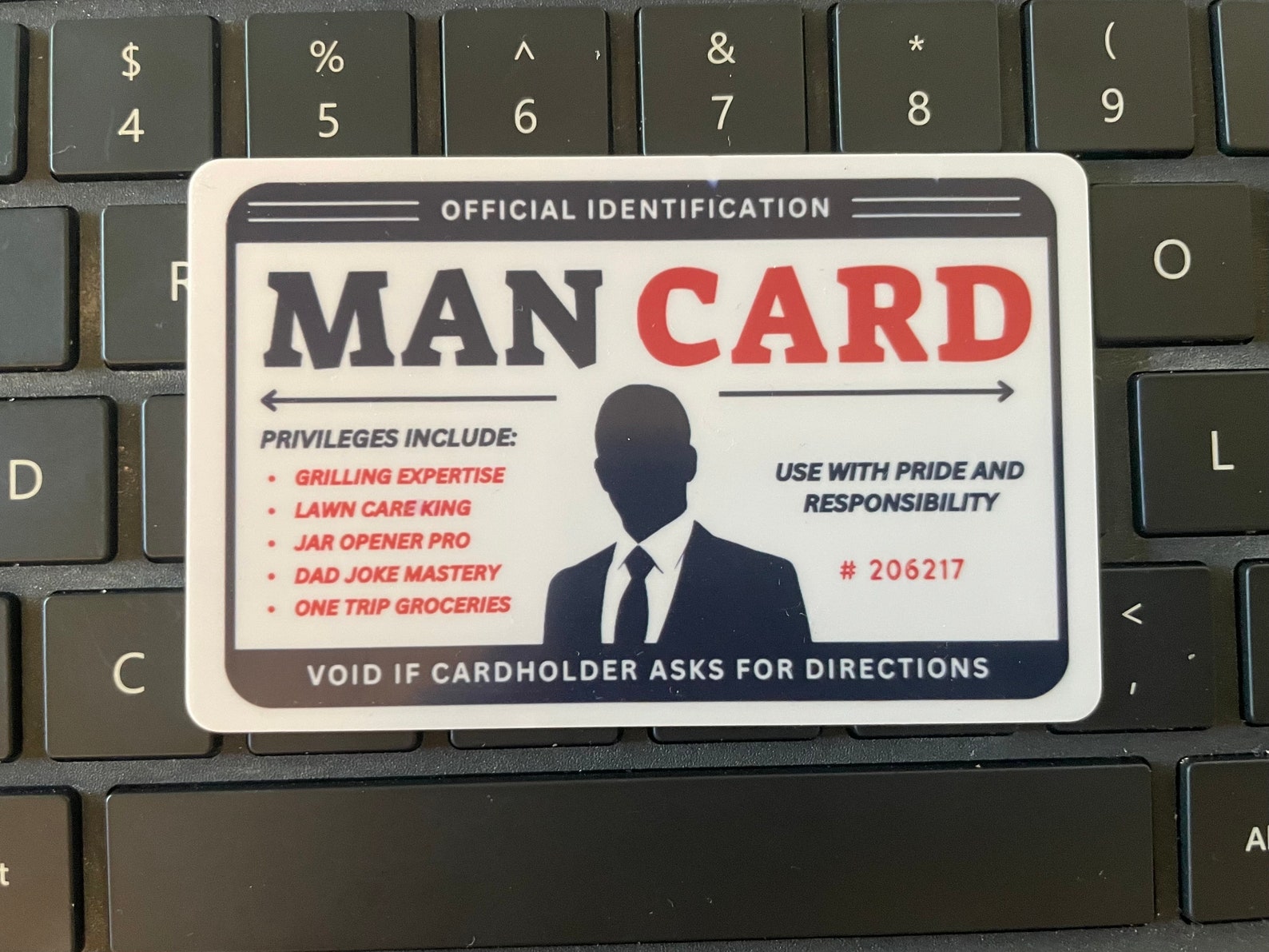 Man Card | Official Man Card | 18th Birthday Gift | Bachelor Party Gift ...