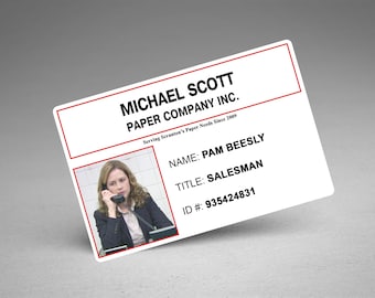 The Office Jim Halpert Dunder Mifflin ID Badge Name Tag - Etsy