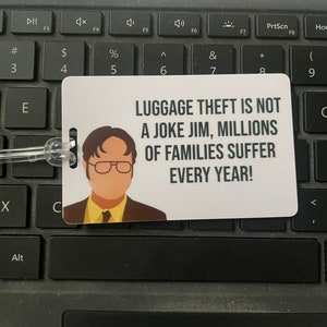 Dwight Schrute Luggage Tag the Office Luggage Tag Dwight - Etsy