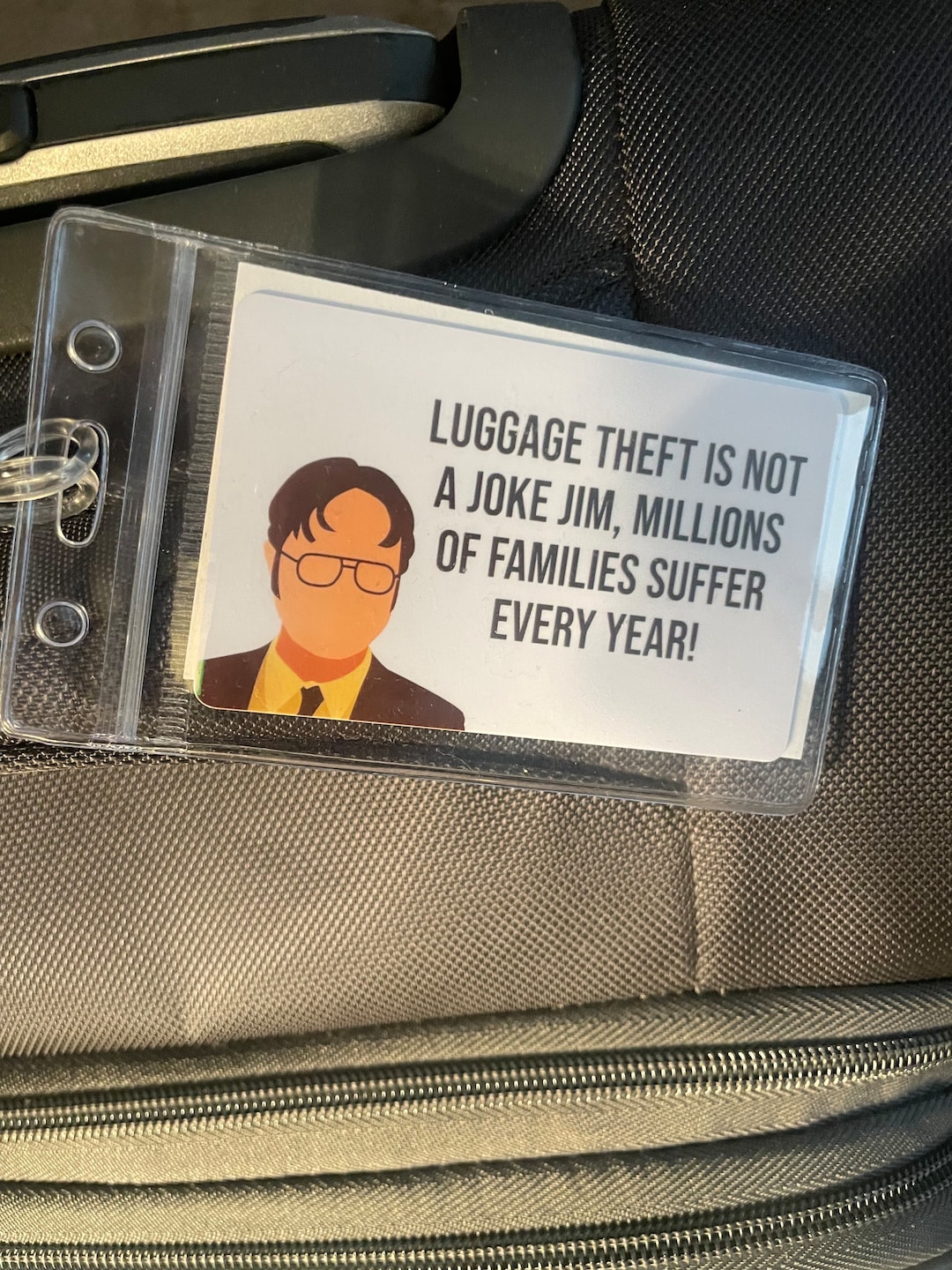 Dwight Schrute Luggage Tag | the Office Luggage Tag | Dwight Schrute ...