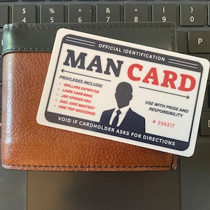 Man Card | Official Man Card | 18th Birthday Gift | Bachelor Party Gift ...