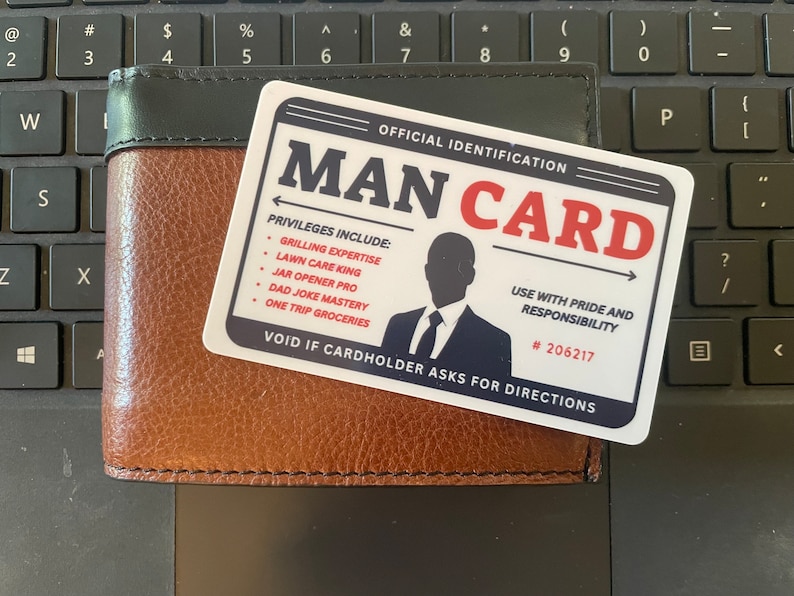 Man Card | Official Man Card | 18th Birthday Gift | Bachelor Party Gift ...