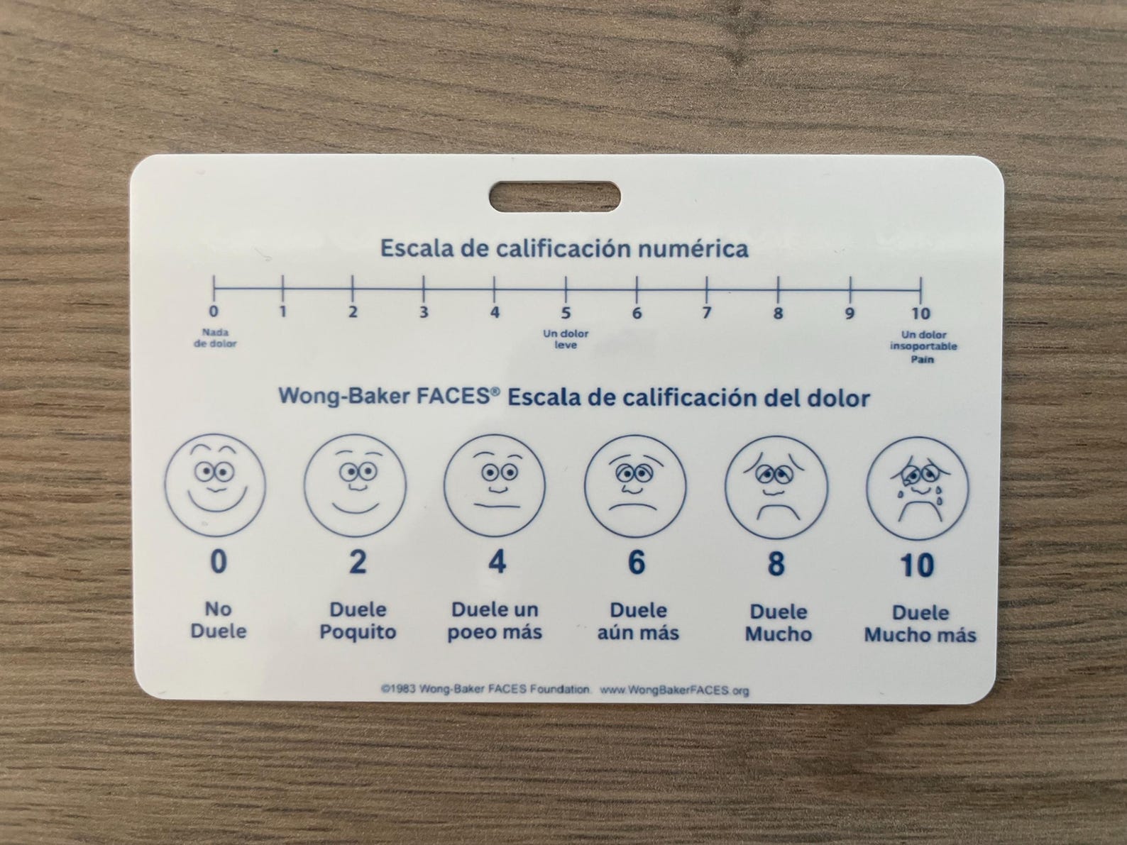 Wong-baker FACES Pain Scale Badge Buddy | Pain Assessment Reference ...