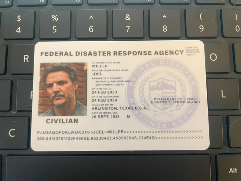 The Last of Us Joel Miller Personalizable ID Badge | FEDRA Badge | TLOU ...