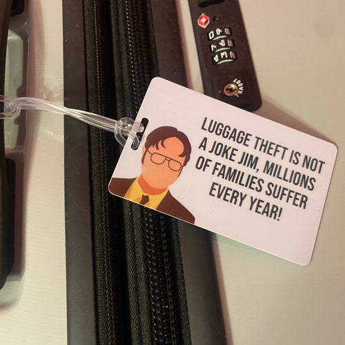 Dwight Schrute Luggage Tag the Office Luggage Tag Dwight - Etsy