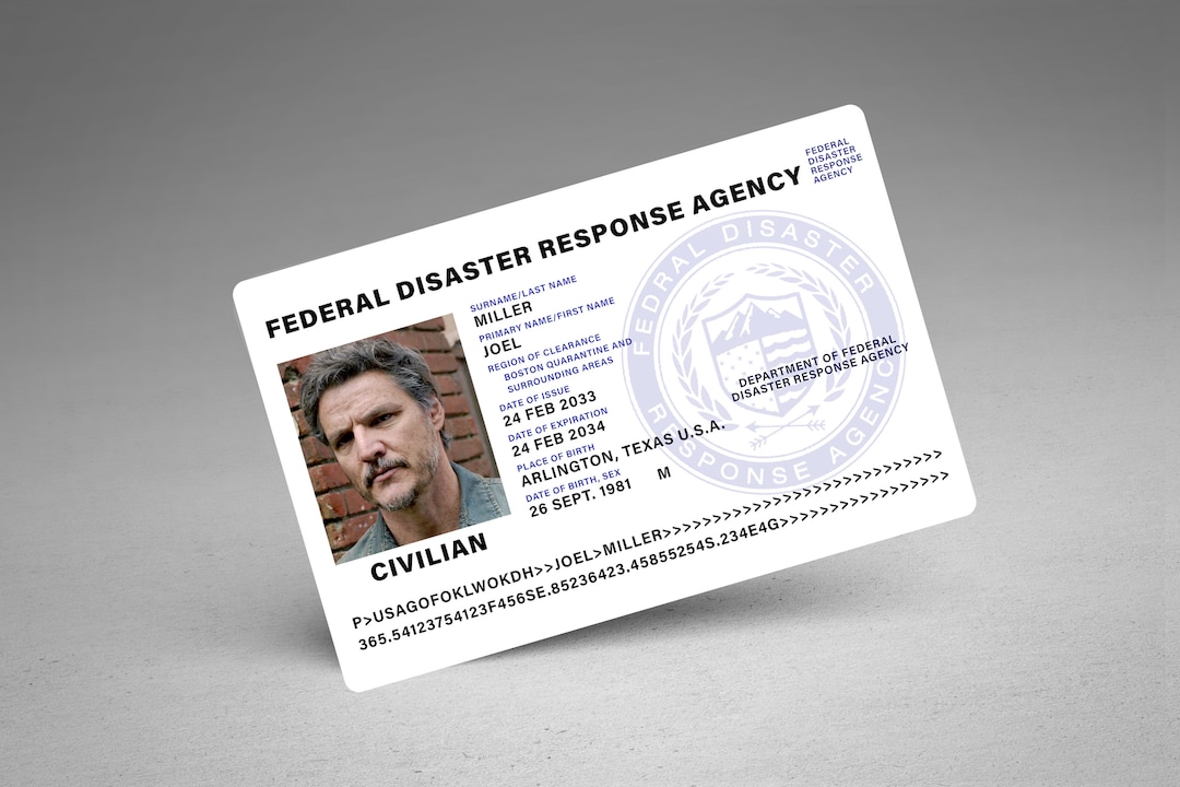 The Last of Us Joel Miller Personalizable ID Badge | FEDRA Badge | TLOU ...