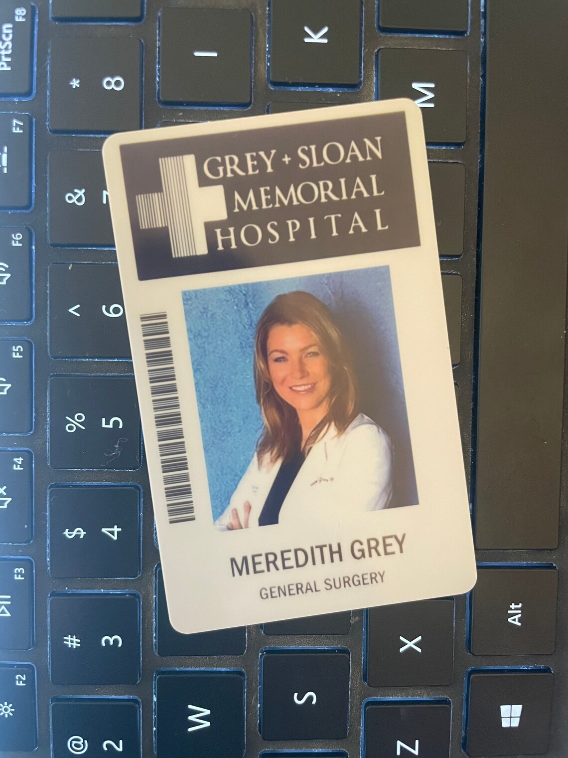 Greys Anatomy ID Badge Meredith Grey Personalizable ID Badge - Etsy