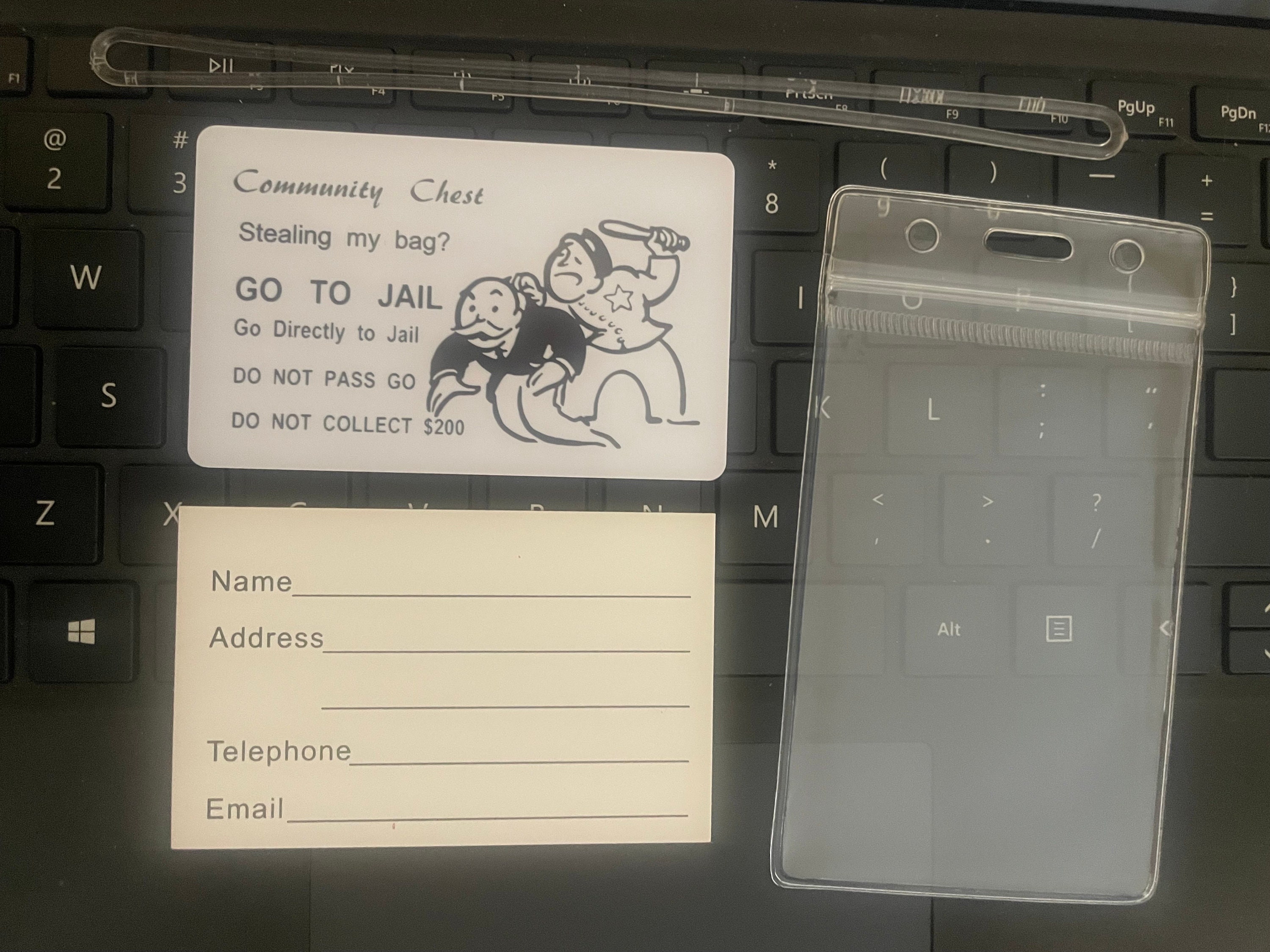 Board Game Luggage Tag | Monopoly Luggage Tag | Community Chest Luggage ...