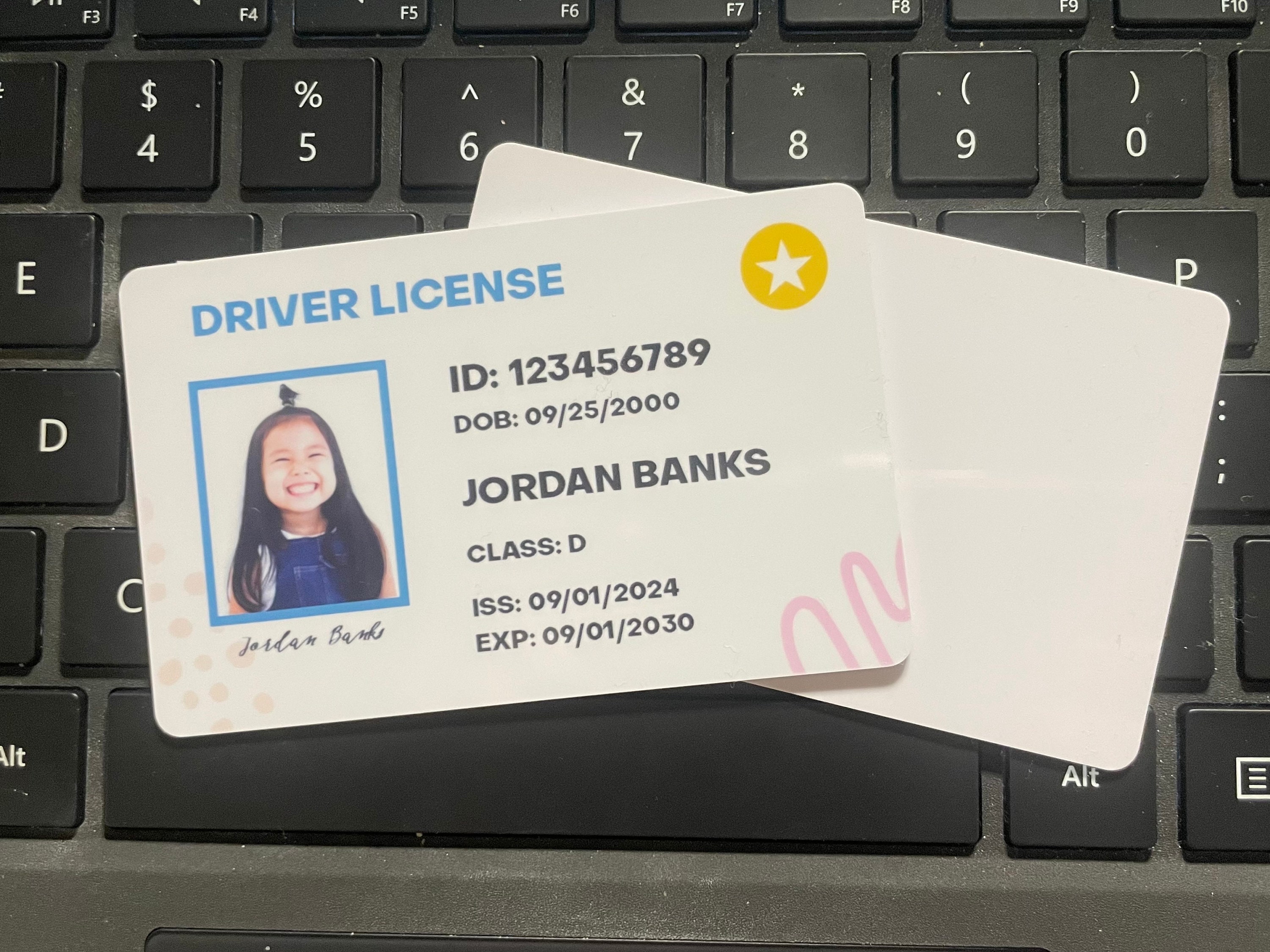 Custom Kid Play Drivers License | Play Drivers License Card for Kids ...