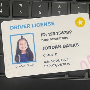 Custom Kid Play Drivers License | Play Drivers License Card for Kids ...