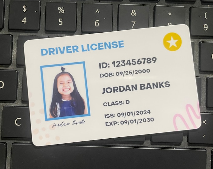 Custom Kid Play Drivers License | Play Drivers License Card for Kids ...