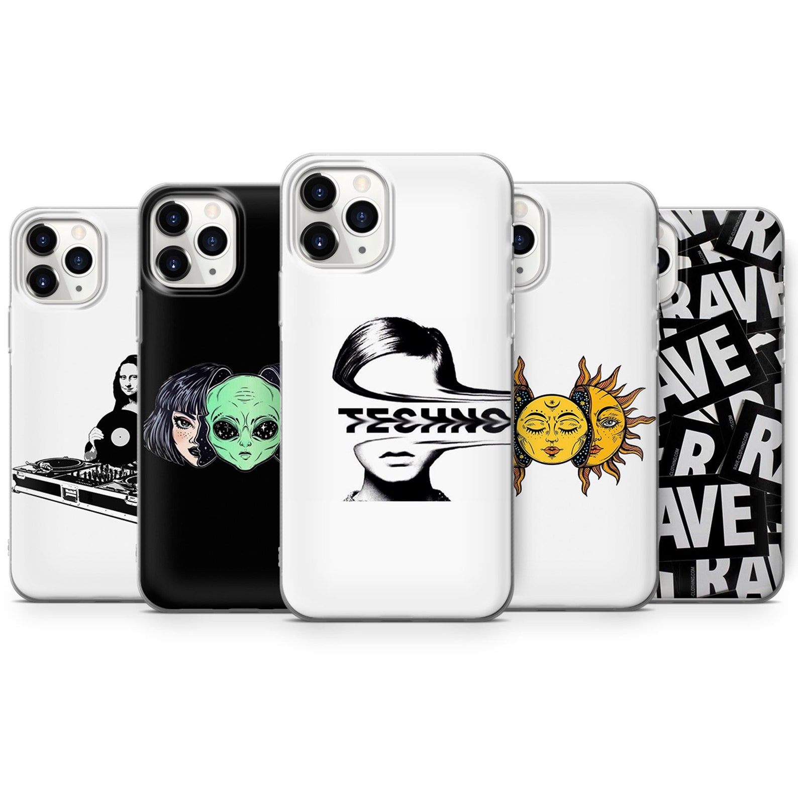 Techno Music Phone Case Rave Phone Cover Fit for iPhone 12 | Etsy