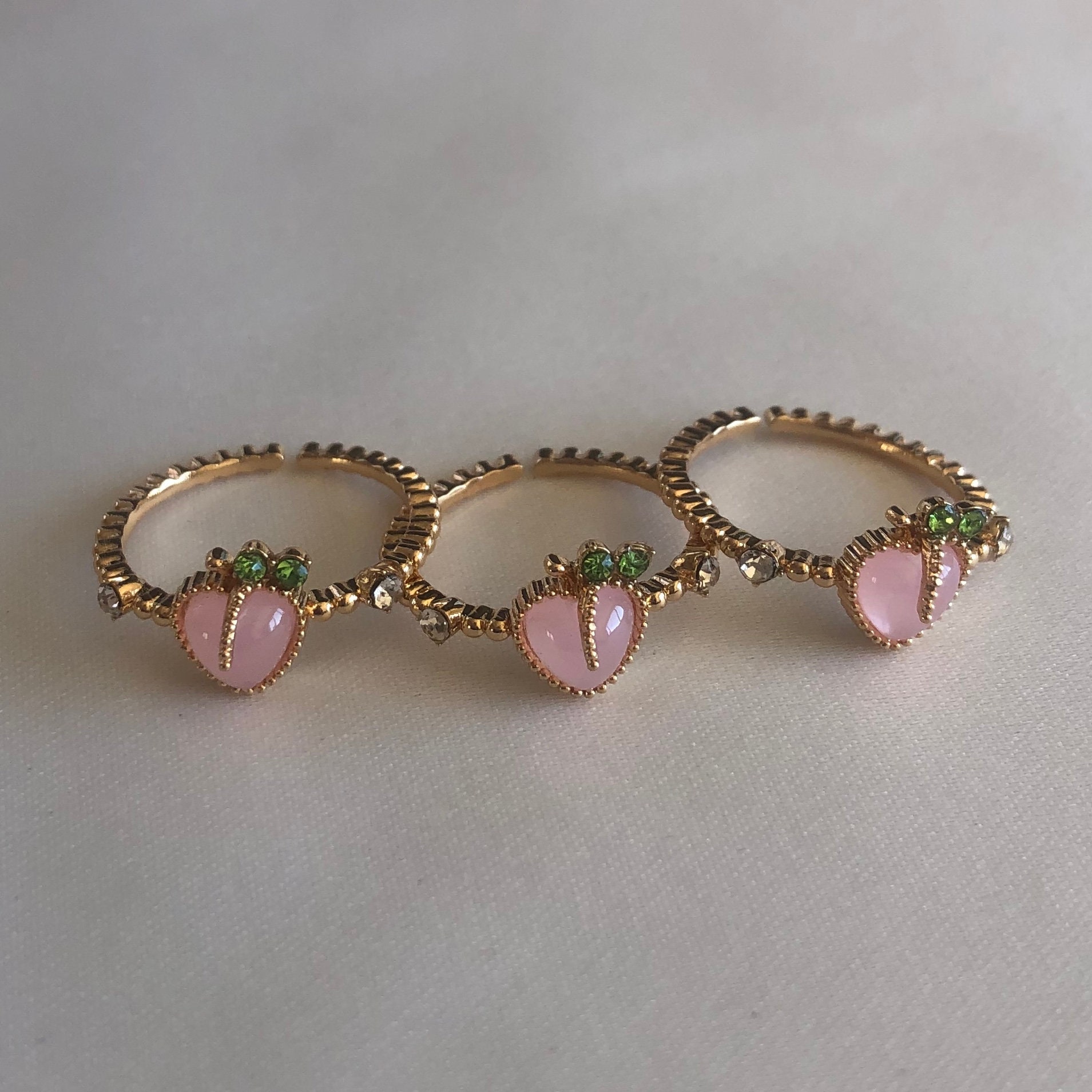 How Peach is Your Love Adjustable Ring 14kt Ring Gold Peach | Etsy