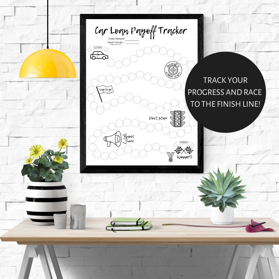 Car Loan Payoff Tracker, Vehicle Loan Tracker, Debt Free Tracker ...