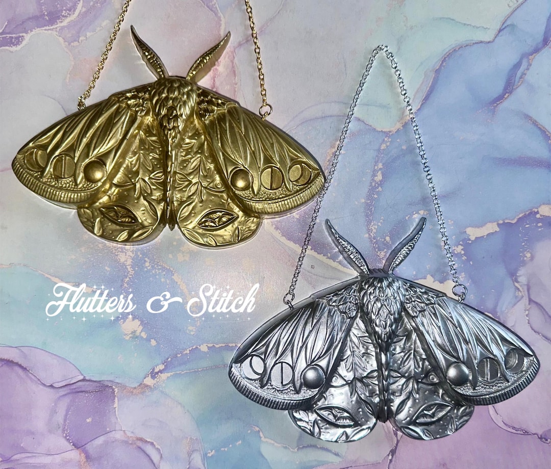 Vintage Steampunk Luna Moth Wall Hangers ~ Luna Moth Vintage Style Art ...