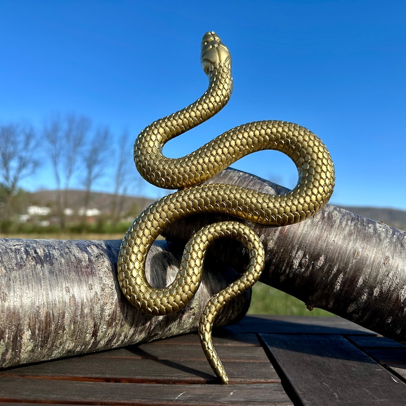 Brass Snake Wall Art - Etsy