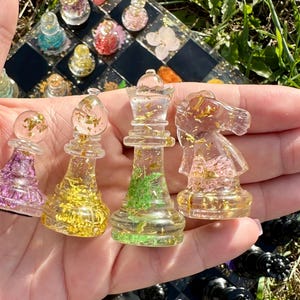 Bright Floral Chess Board ~ Colorful Rainbow Flower Chess Set ~ Real ...