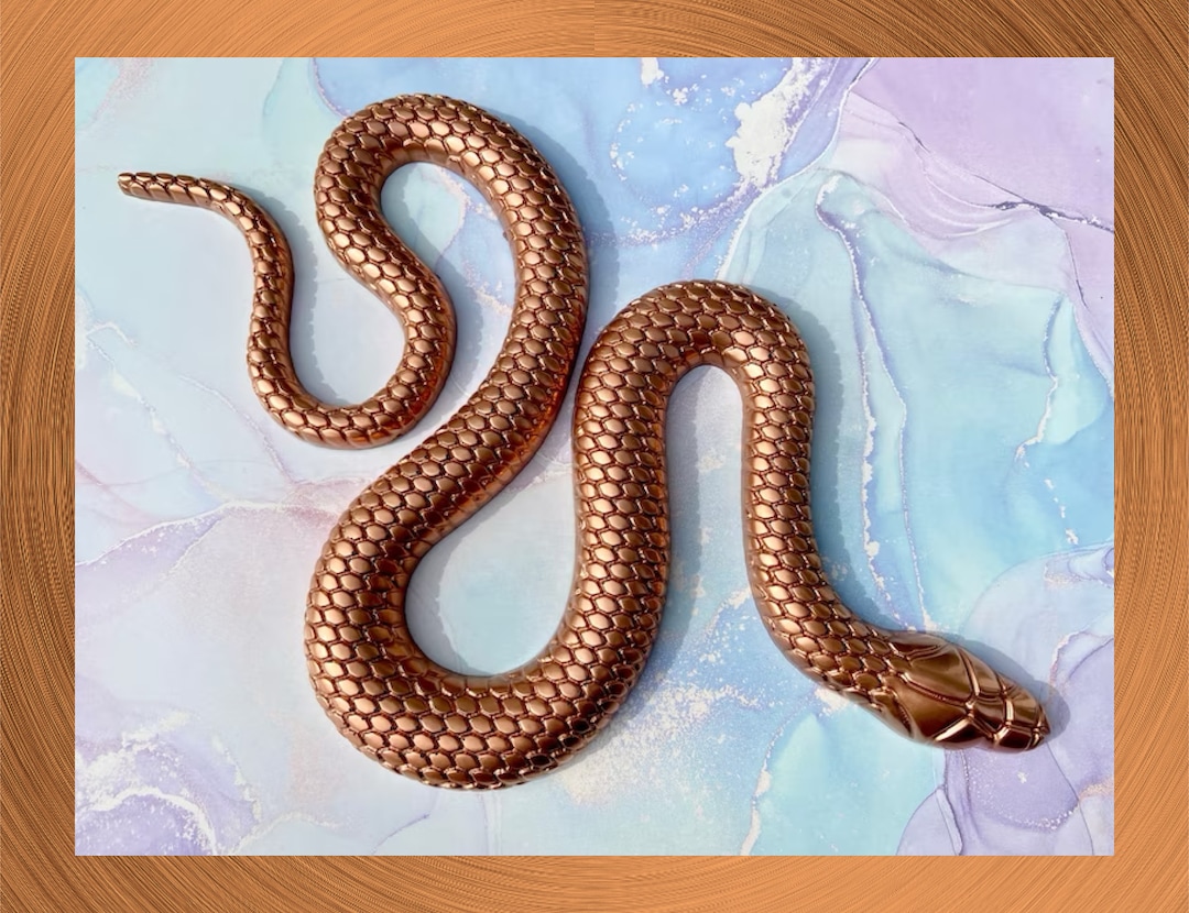 Realistic Copper Snake Wall Art ~ Copper Snake ~ Witchy Altar Decor ...