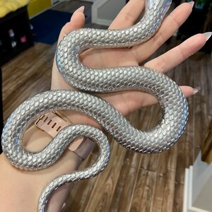 Realistic Silver Snake Wall Art ~ Silver Snake ~ Witchy Altar Decor ...
