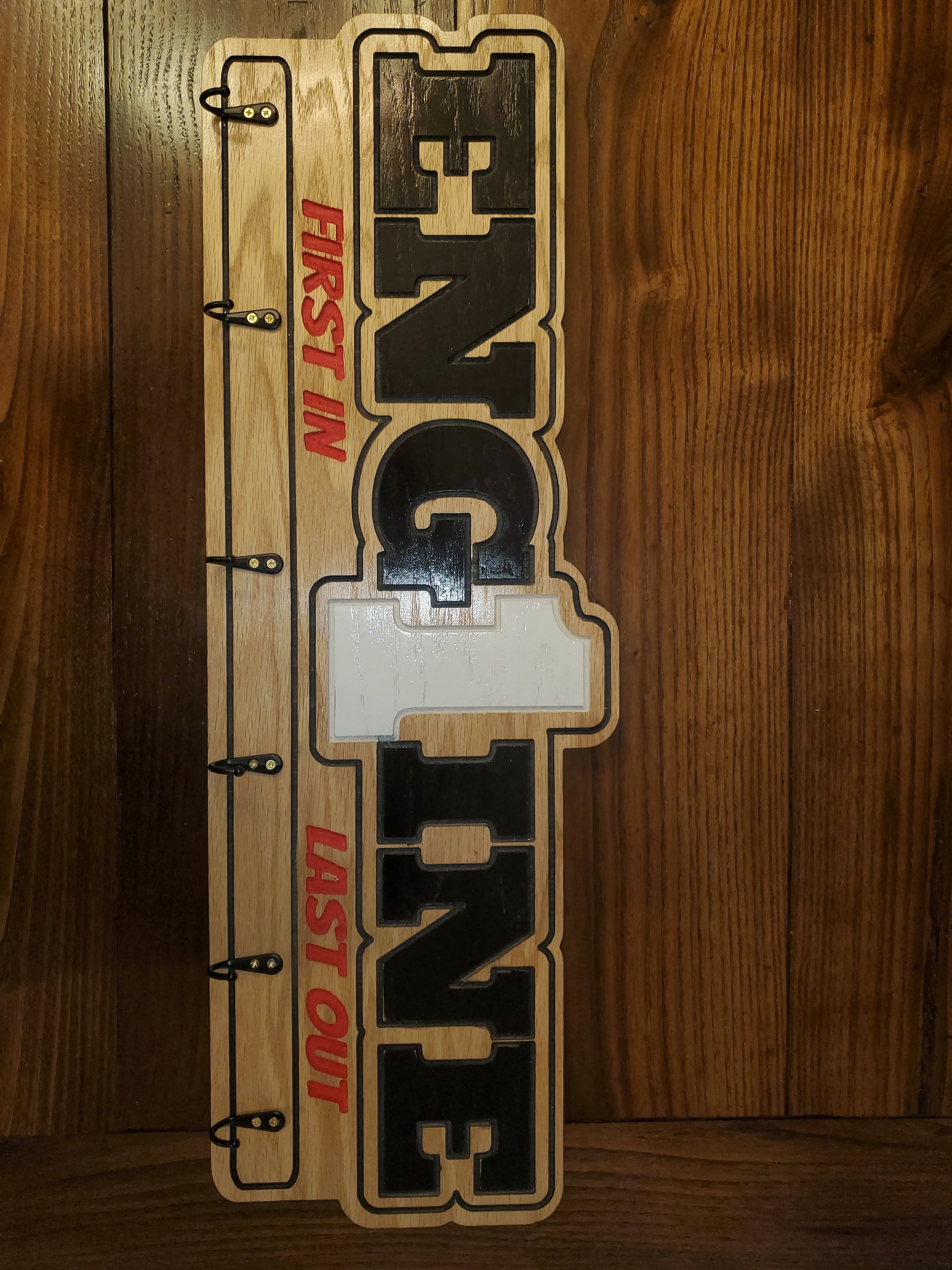 Custom Fire Department Coat Rack, Key Rack, Radio Strap Rack, Bell Cap ...