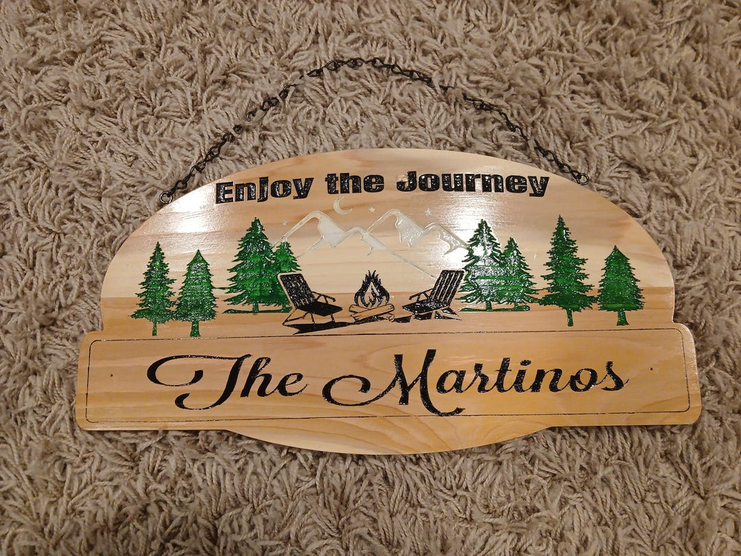 Personalized Wooden Camping Outdoor Sign, Cabin Decor, Campsite Sign ...