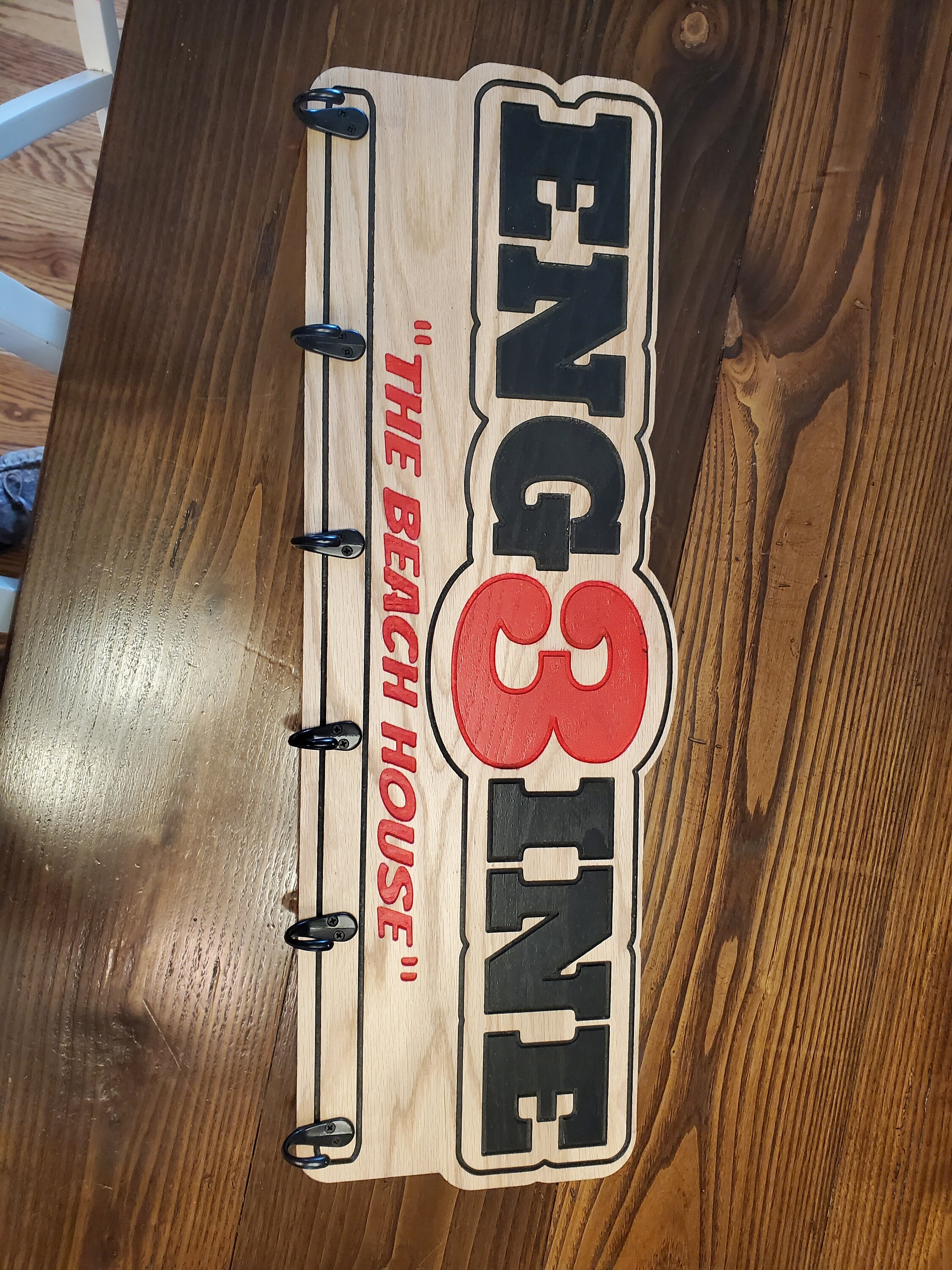 Custom Fire Department Coat Rack, Key Rack, Radio Strap Rack, Bell Cap ...