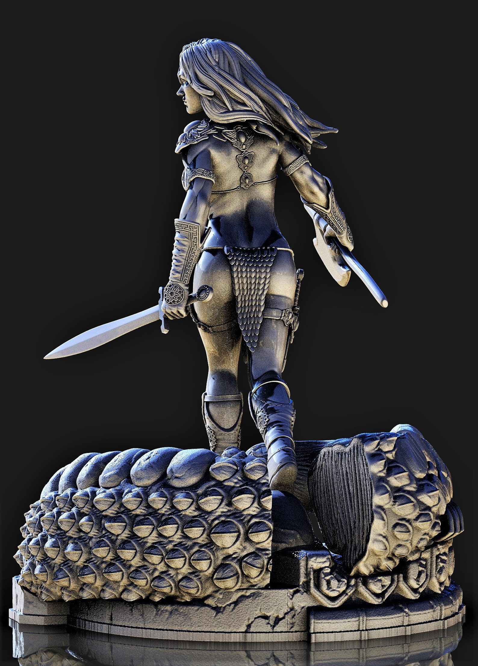 Red Sonja 3D Mosdel STL | Etsy