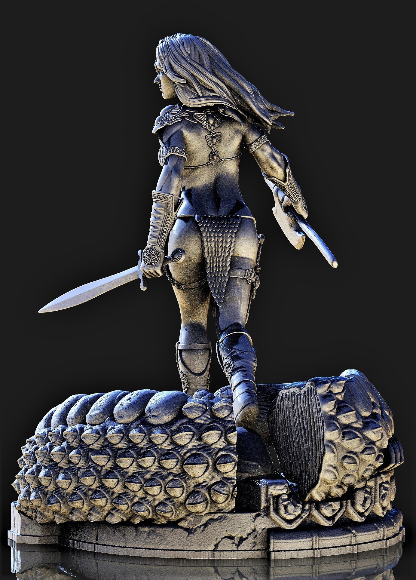 Red Sonja 3D Mosdel STL | Etsy