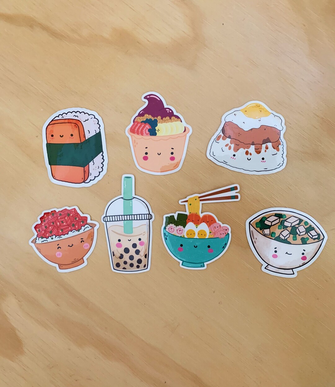 Ono Food Waterproof Glossy Vinyl Stickers-ono Foods Sticker Pack-cute ...