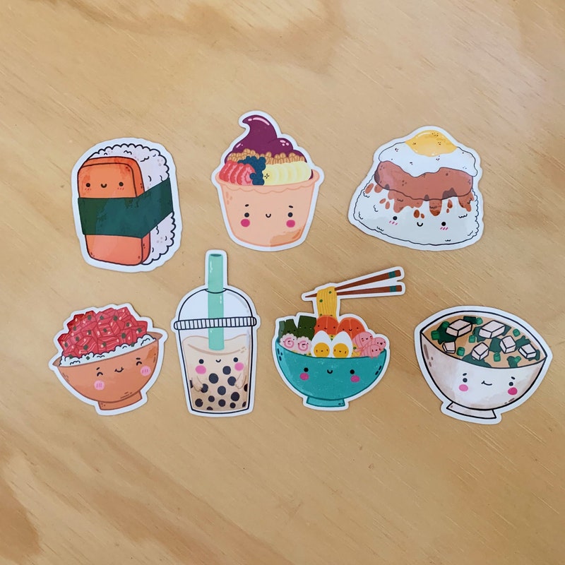 Cute Food Stickers - Etsy