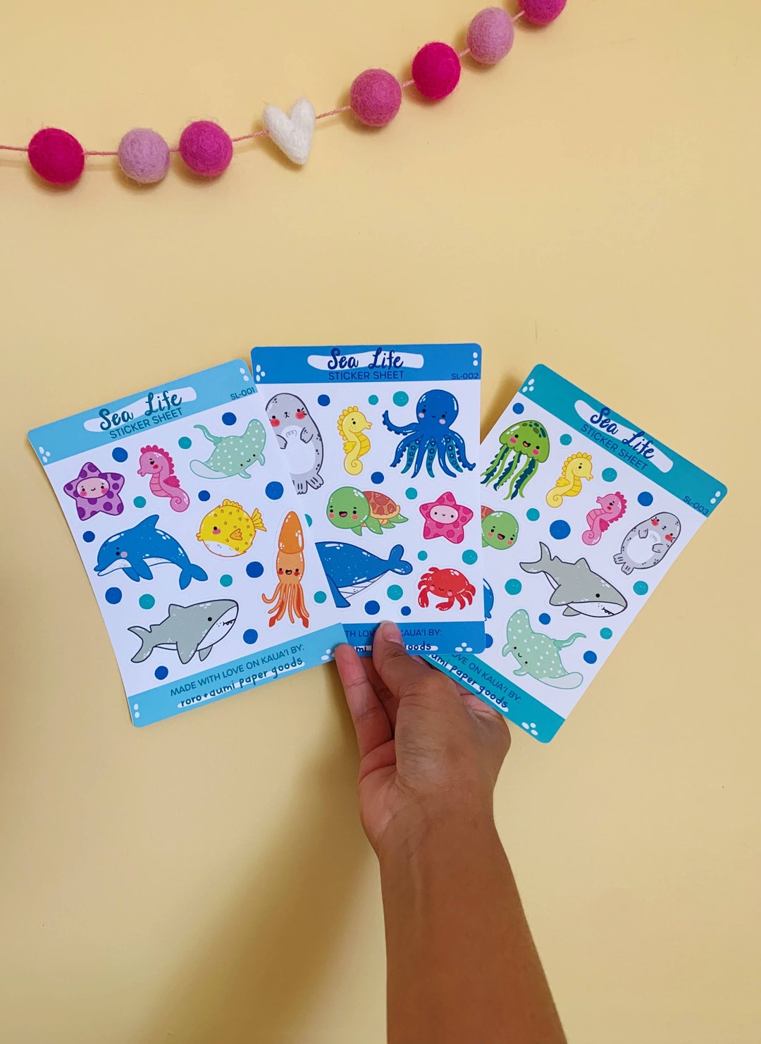 Sea Life Sticker Sheet-sea Animals Planner Sticker Sheet-ocean Animals ...