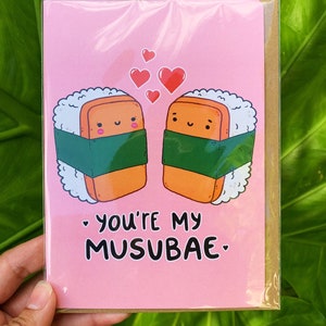 Youre My Musubae Card-happy Anniversary Card-blank Card-cute Card - Etsy