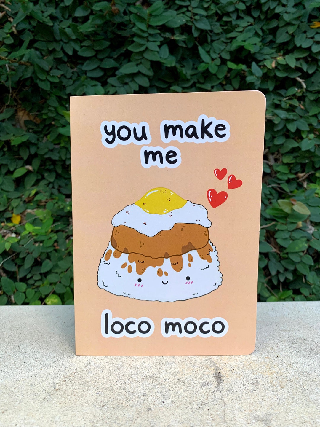 You Make Me Loco Moco Card-cute Card-blank Card - Etsy