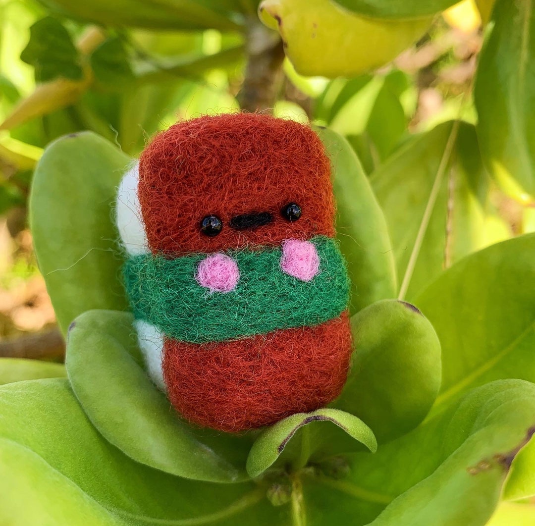 Cute Needle Felted Musubi Buddy-needle Felted Food-hawaii Food - Etsy