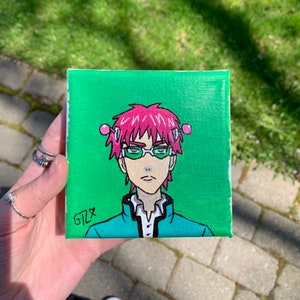 Saiki K Painting Size 4x4 - Etsy