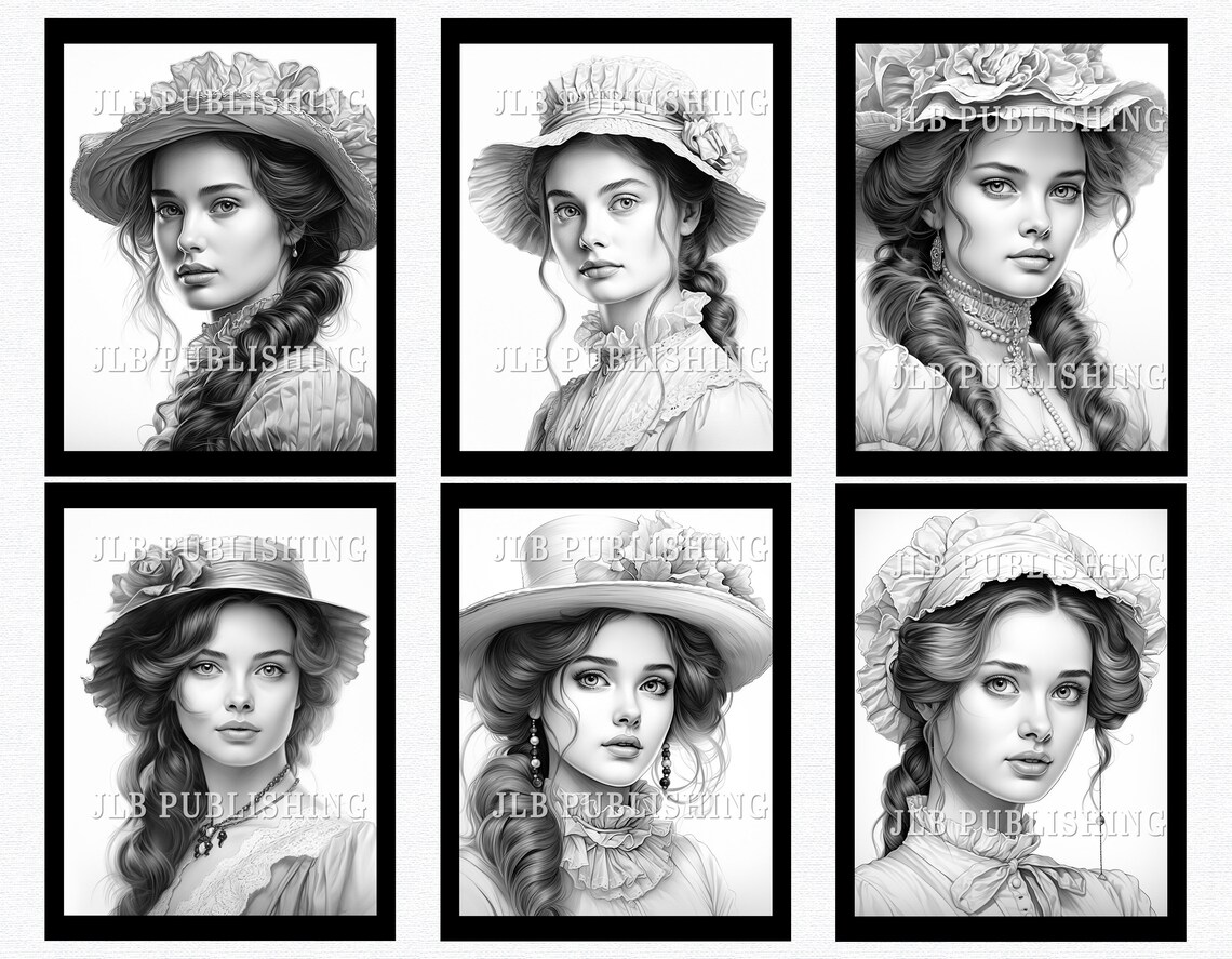 40 Southern Belle Coloring Pages Adult Coloring Book Download Printable ...