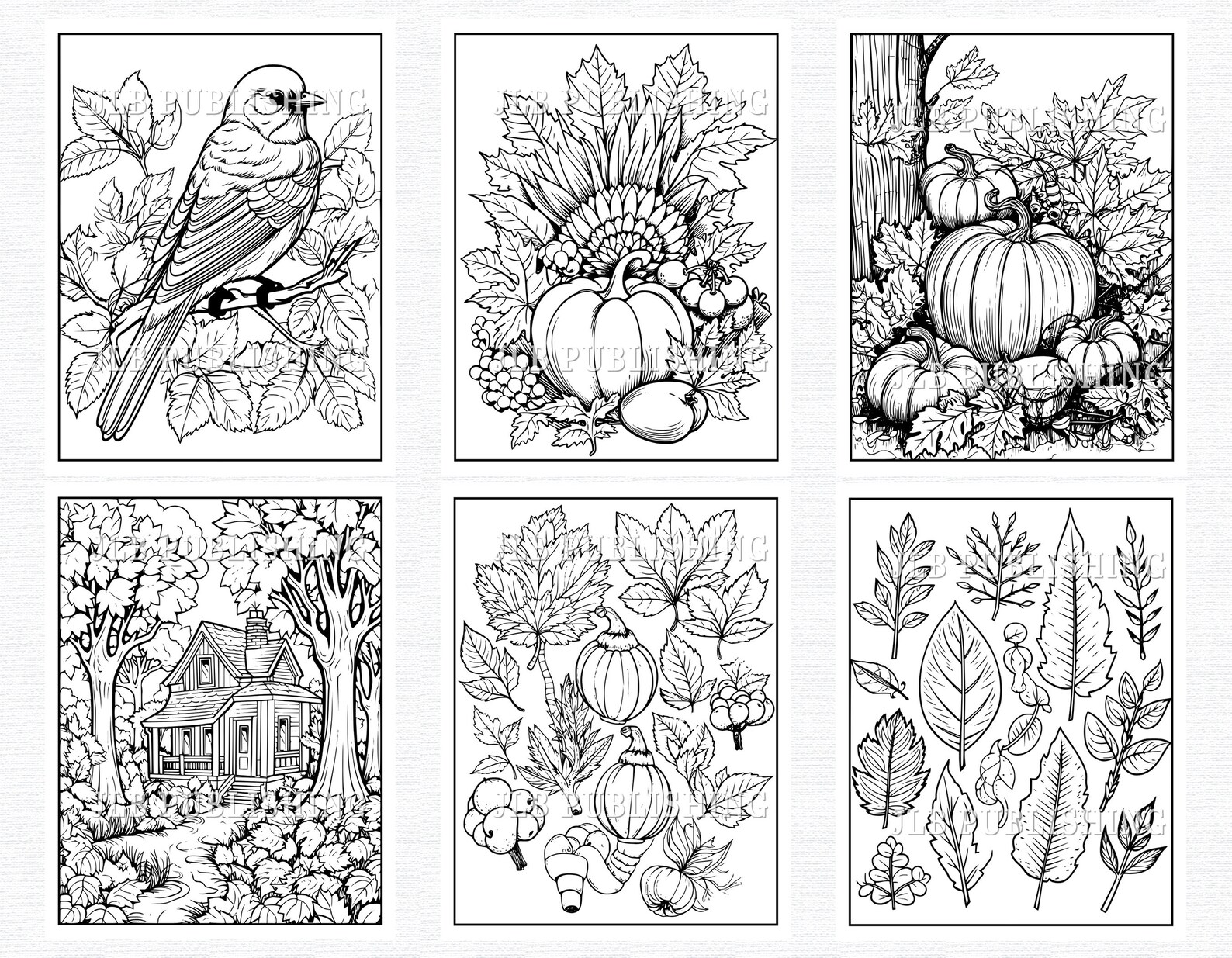 40 Autumn Wonder Coloring Pages Adult Kids Coloring Book Download ...
