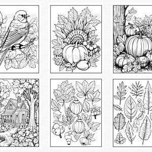40 Autumn Wonder Coloring Pages Adult Kids Coloring Book Download ...
