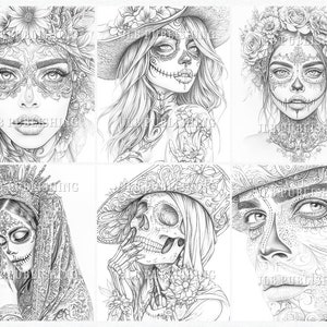 40 Grayscale Chicano Art Coloring Pages | Adult Coloring Book ...